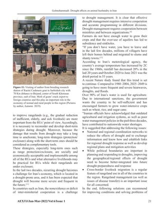 Drought effects on animal husbandry in Iran: Situations, problems, and ...