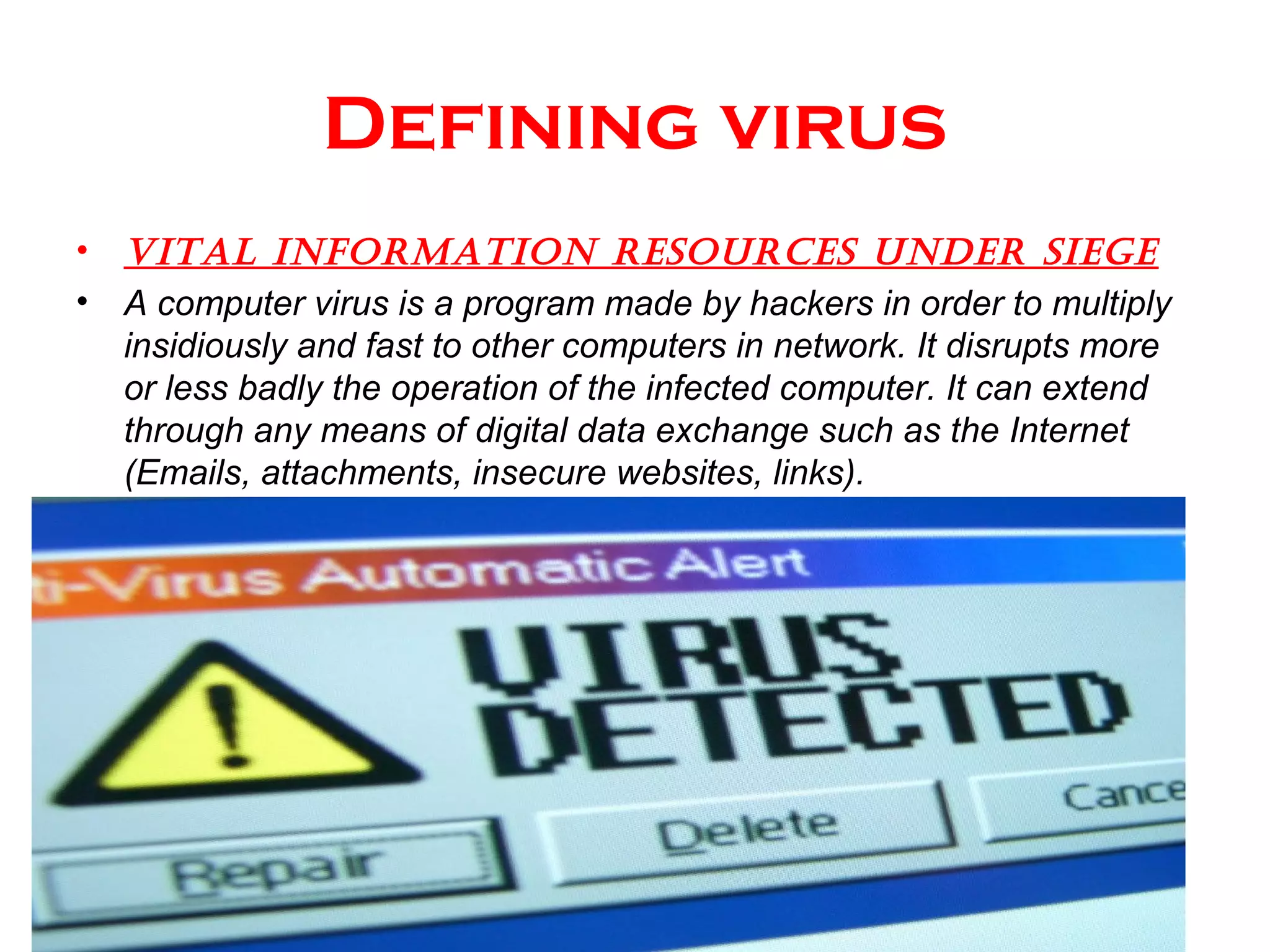 Computer viruses, types and preventions | PPT