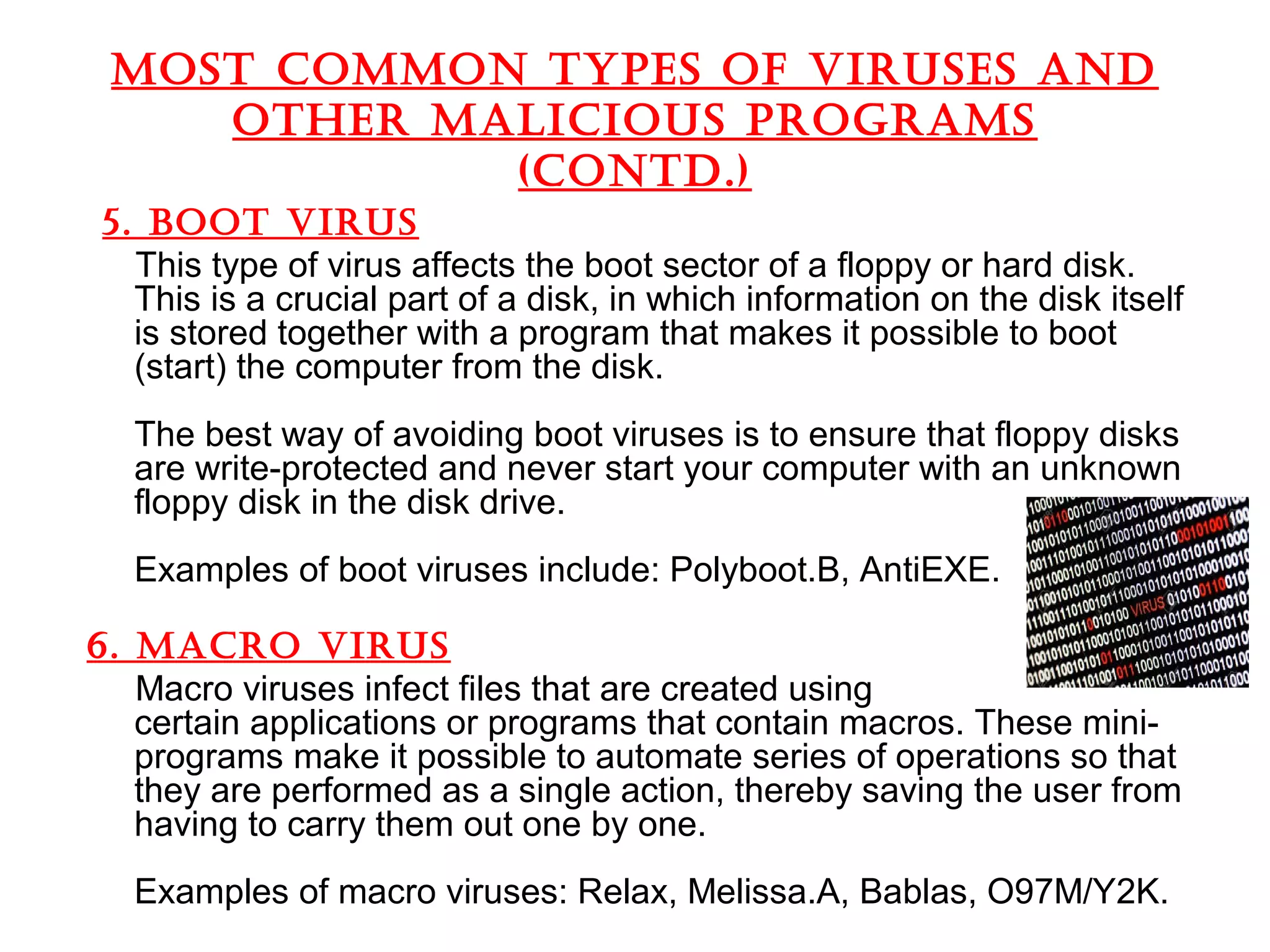 Computer viruses, types and preventions | PPT