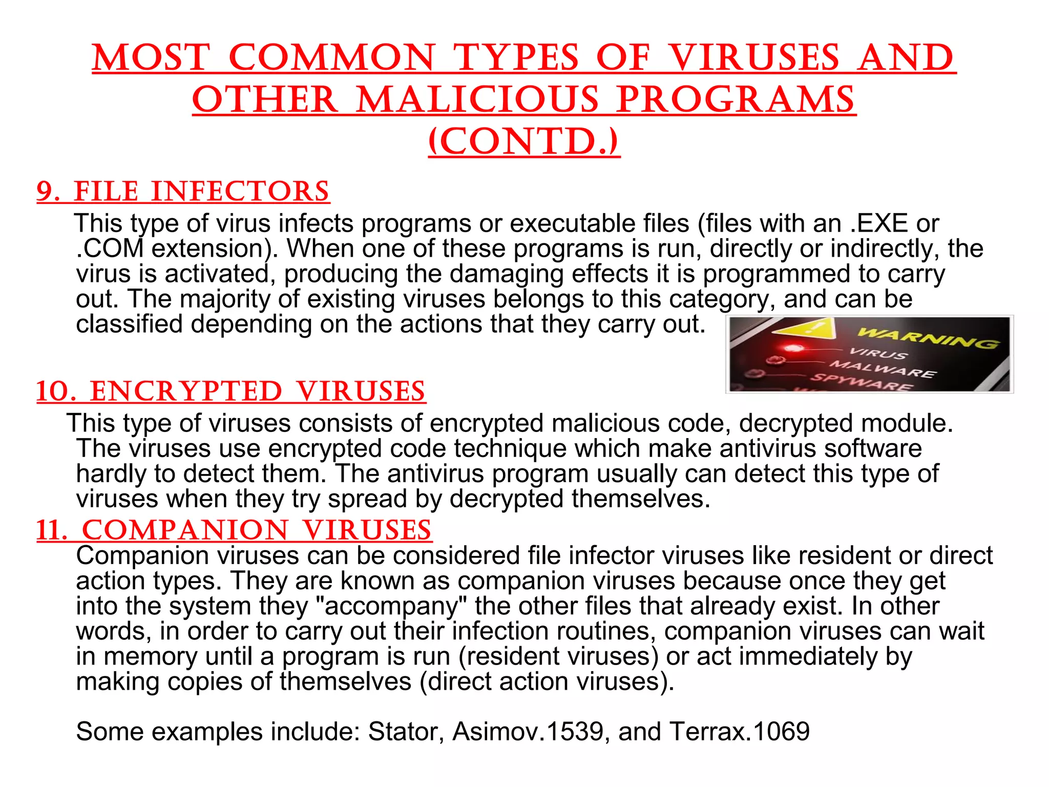 Computer viruses, types and preventions | PPT