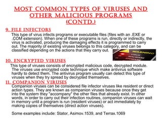 Computer viruses, types and preventions | PPT