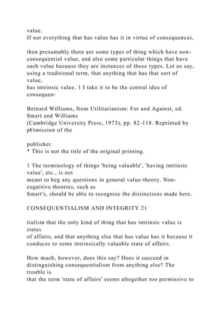 2 CONSEQUENTIALISM AND INTEGRITY BERNARD WILLIAMS .docx