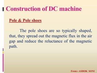 2 construction of dc m achine | PPTX | Science