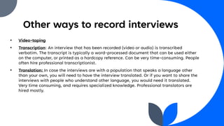 Consumer research and in depth interview | PPT