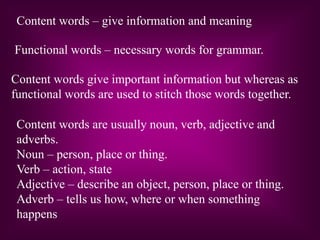 2 content words vs functional words | PDF