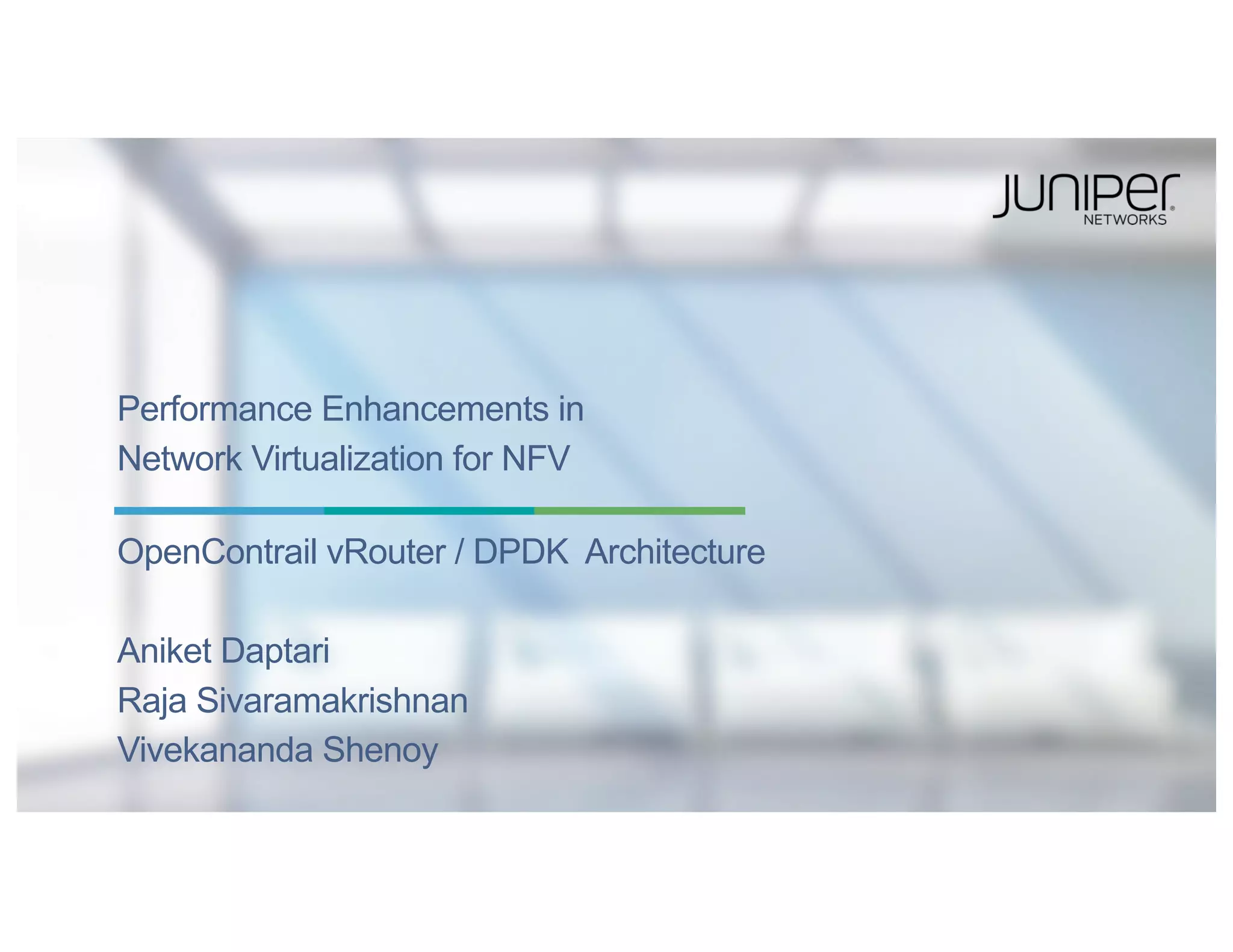 Different Approaches To Performance Enhancements In Network Virtualization For Nfv Applications