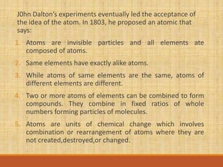 S John Dalton Discoveries