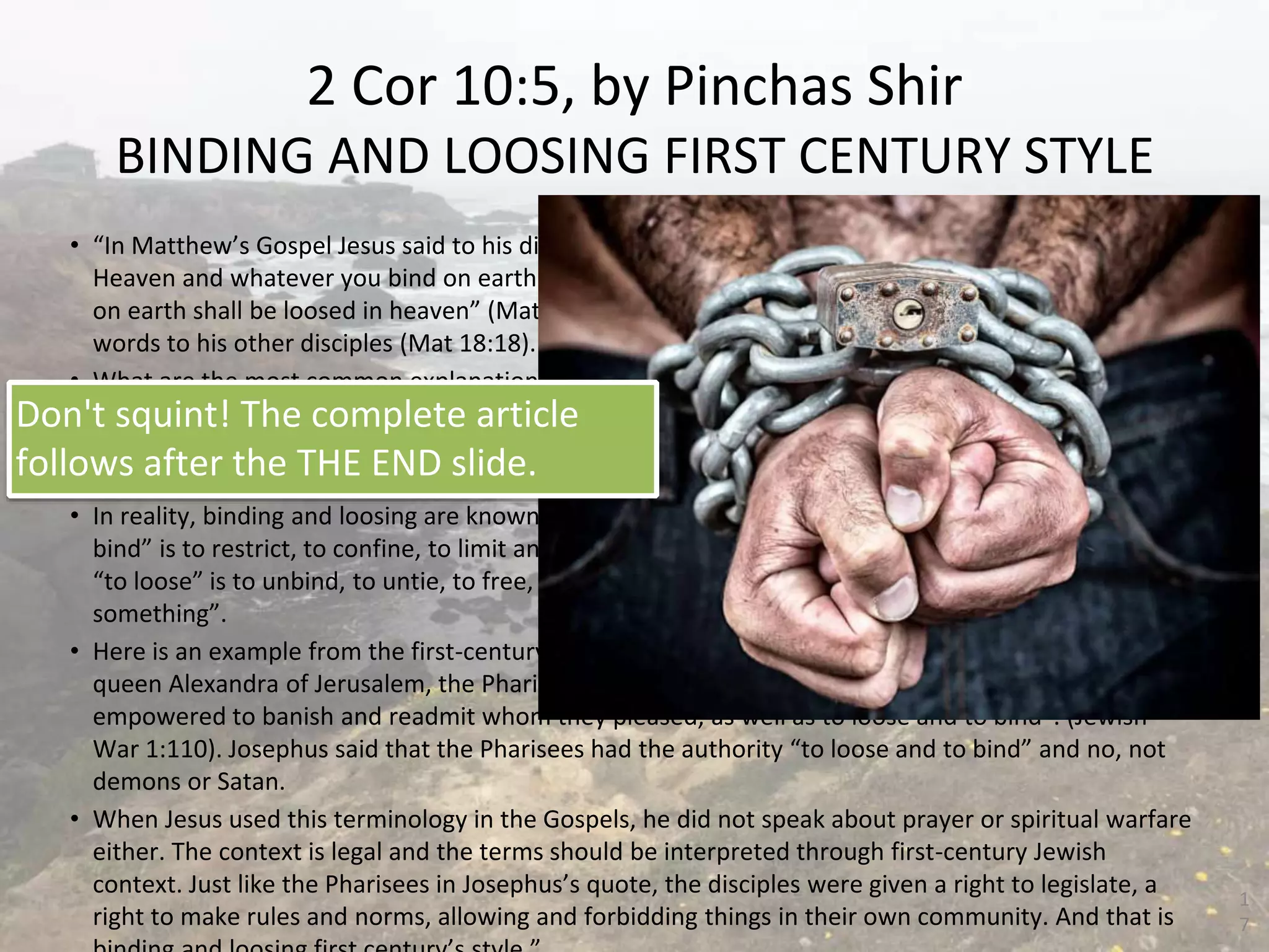 2 Corinthians 10, Meekness; Just Wars; Our Weapons; Because You Prayed ...