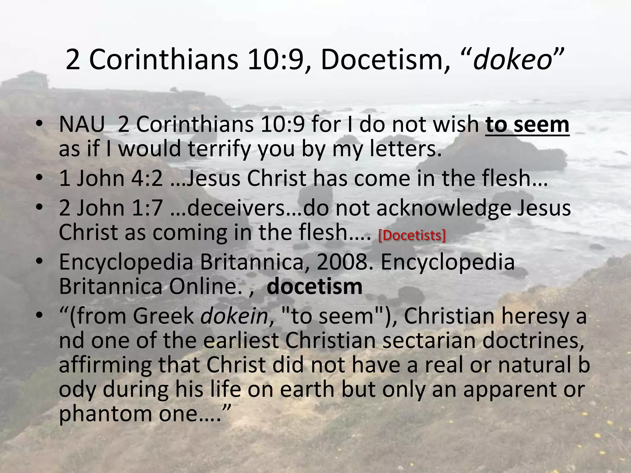 2 Corinthians 10, Meekness; Just Wars; Our Weapons; Because You Prayed ...