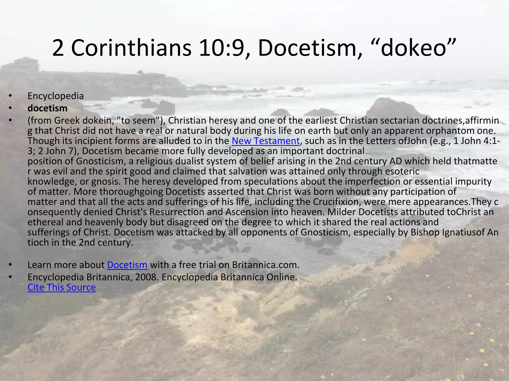 2 Corinthians 10, Meekness; Just Wars; Our Weapons; Because You Prayed ...