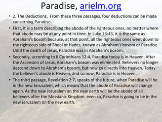 2 Corinthians 12;1-11, Raptured, caught up, harpazo; Paradise, Sheol ...
