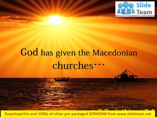 2 corinthians 8 1 god has given the macedonian power point church ...