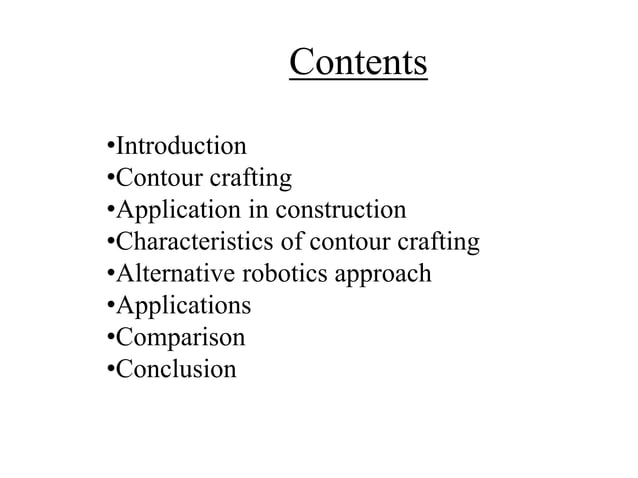 CONTOUR CRAFTING | PPTX | Construction Industry | Industries