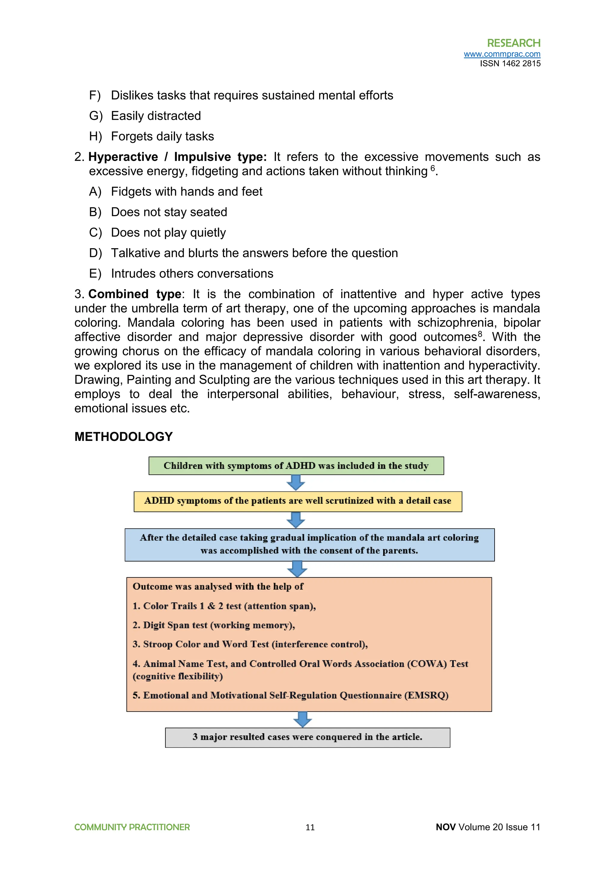 MANDALA COLORING FOR CHILDREN WITH SYMPTOMS OF ATTENTION DEFICIT ...