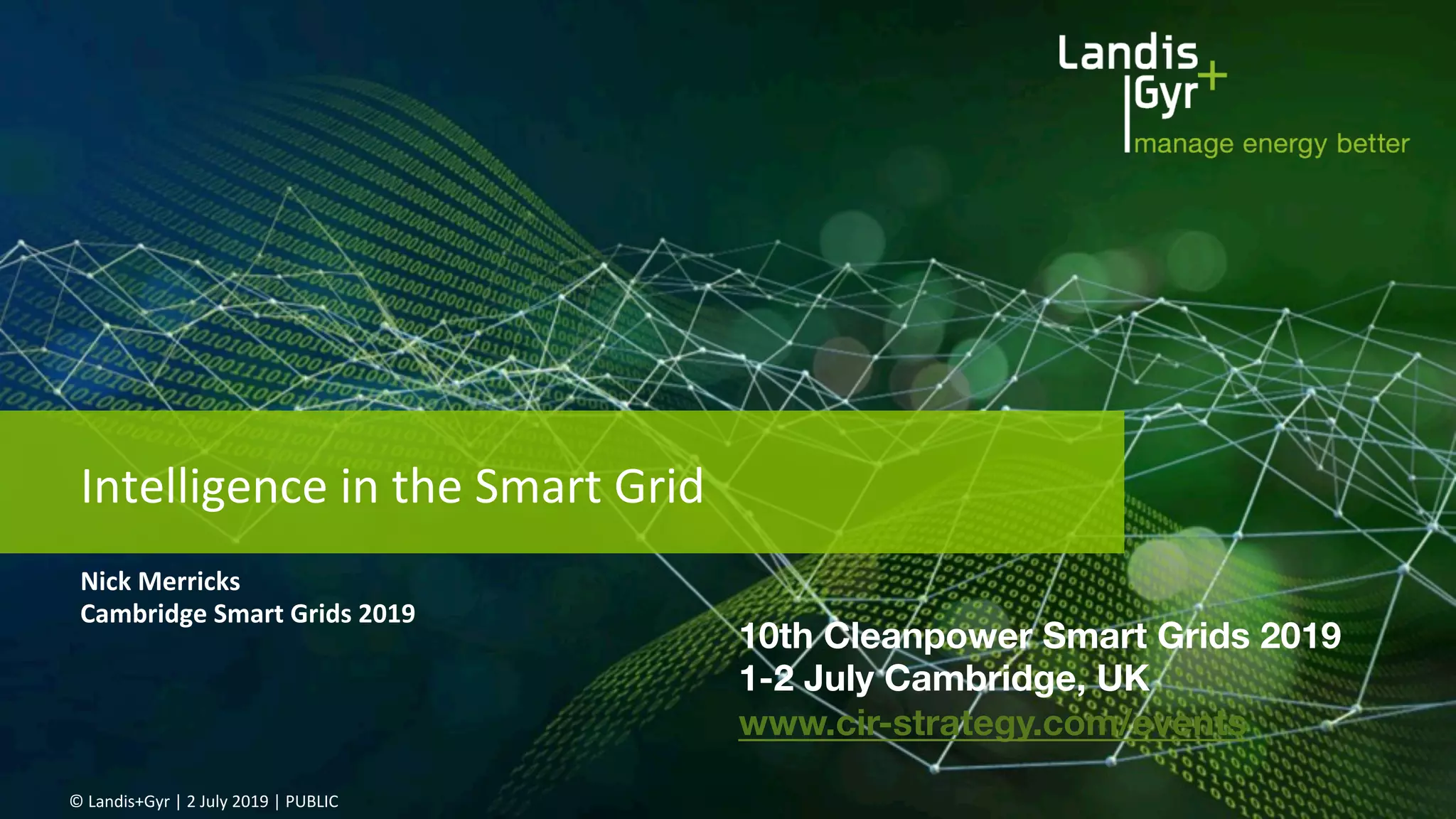 Intelligence in the Smat Grid | PPT