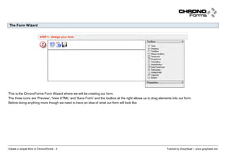 2 create a simple form in chrono forms | PDF