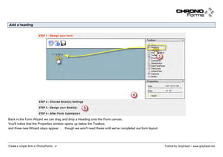 2 create a simple form in chrono forms | PDF