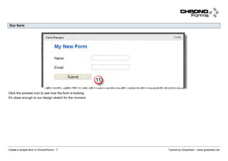 2 create a simple form in chrono forms | PDF