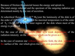 Accretion process around compact objects | PPT