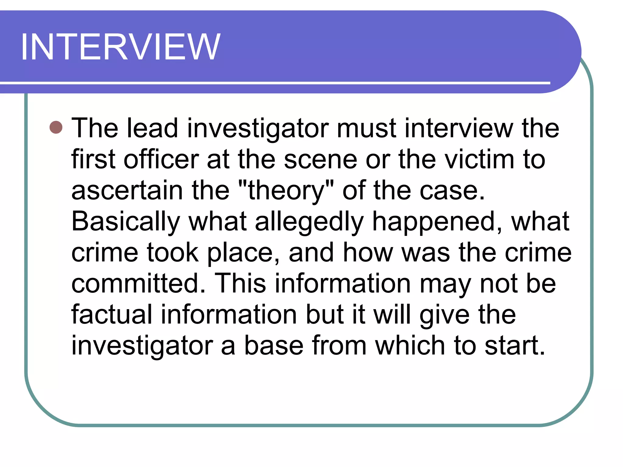 Crime Scene Protocols | PPT