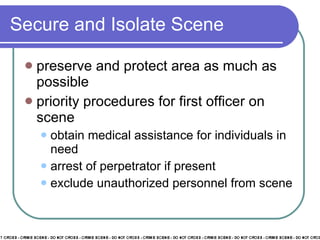 Crime Scene Protocols | PPT