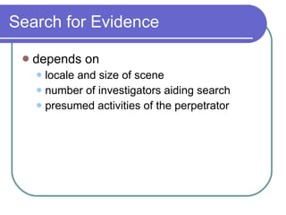 Crime Scene Protocols | PPT