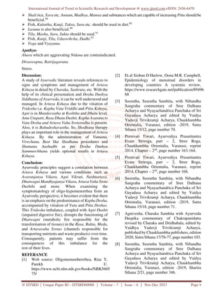 Critical Review on Artava Kshaya | PDF