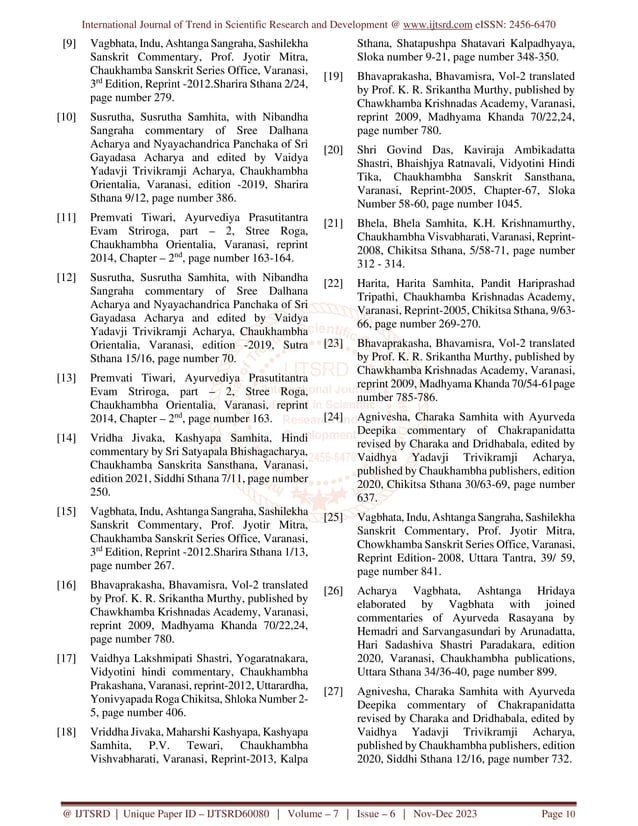 Critical Review on Artava Kshaya | PDF