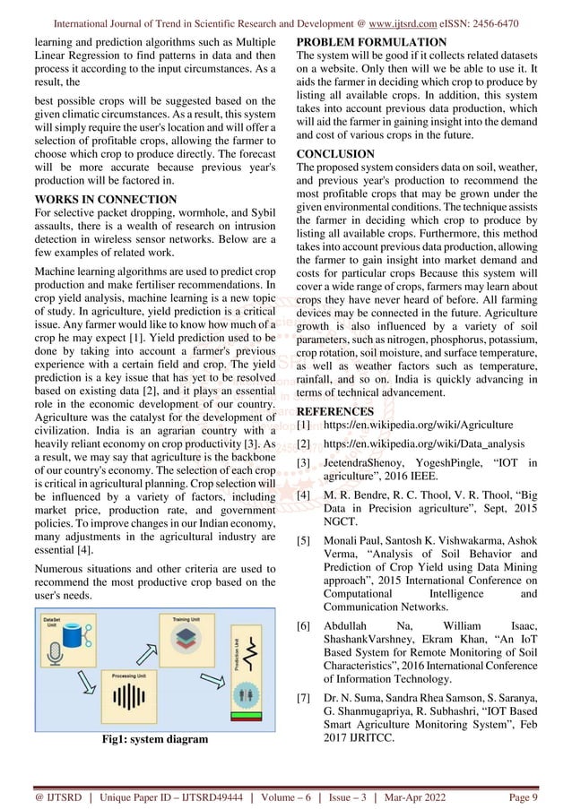 Crop Prediction System Using Machine Learning Pdf 