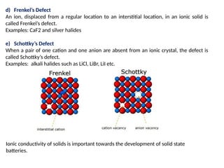 Basics Of Crystal Structure (Miller Indices, Defects In crystal) | PPT