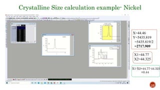 2 Crystal Structure and Crystallite Size Determination from XRD.pptx