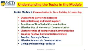 Communication for Team Building & Leadership | PDF