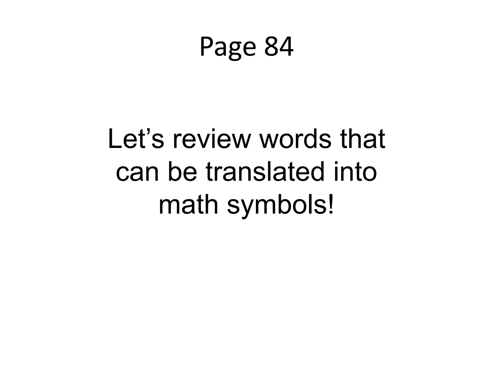 2c translate equations | PPTX