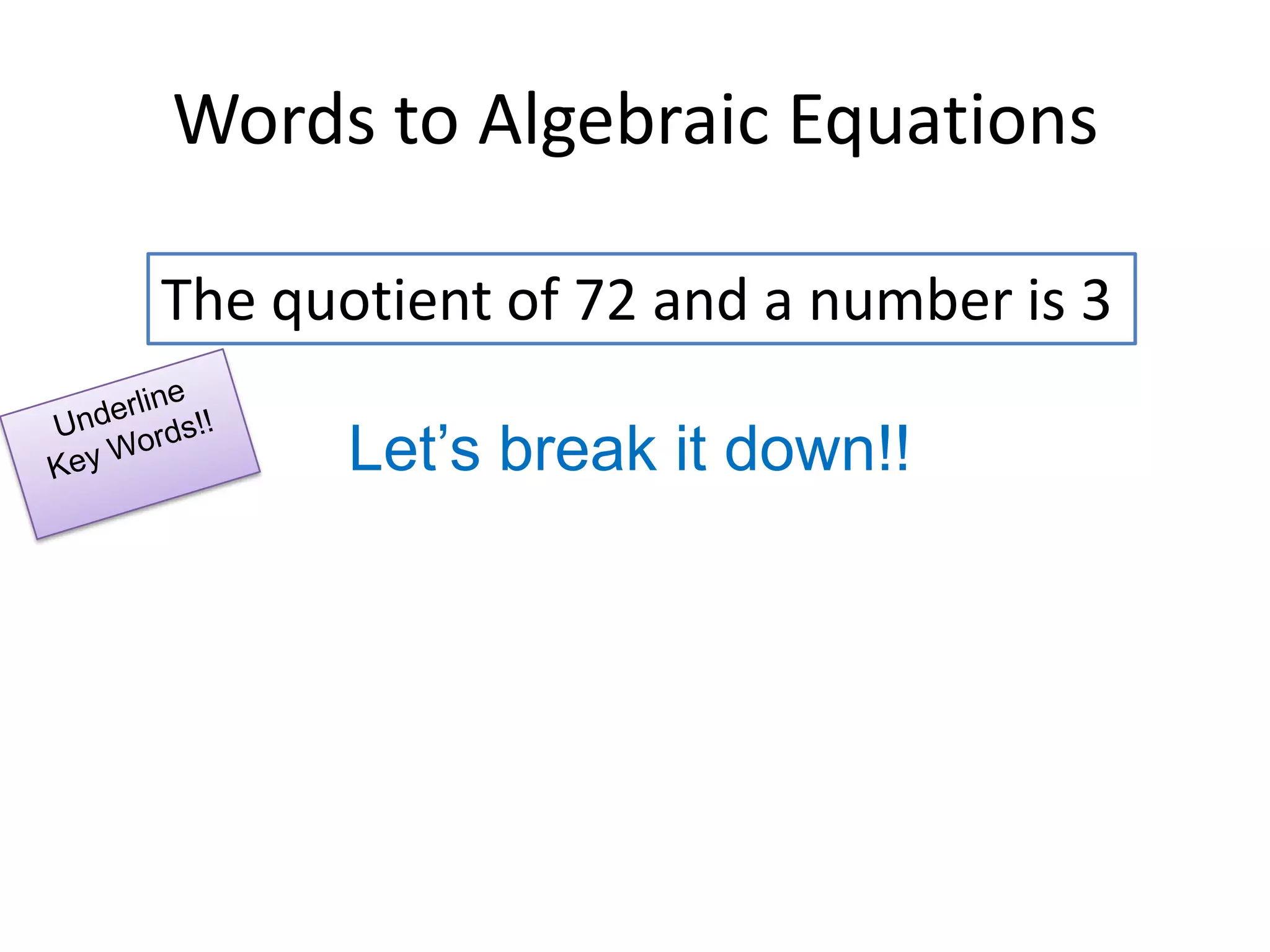 2c translate equations | PPT