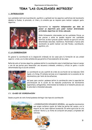 Cualidades Motrices 1º ESO | DOC