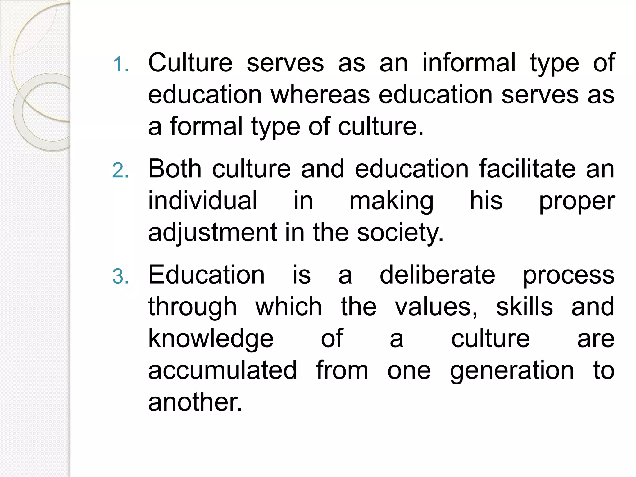 Culture and Education | PPTX