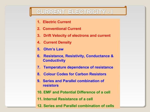 Current Electricity Class 12 Part-1 | PPT