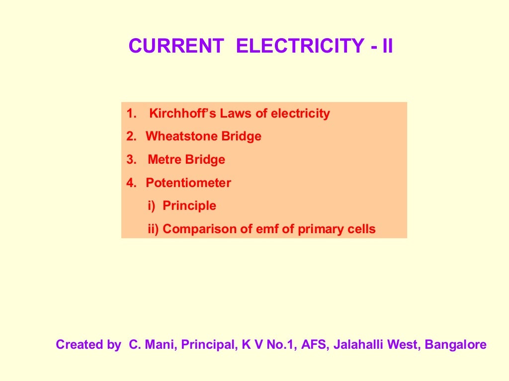Current Electricity Class 12 Part-2