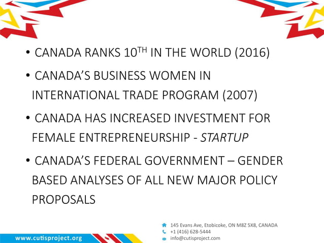 CUFTA: Women in Business | PPT | Free Download