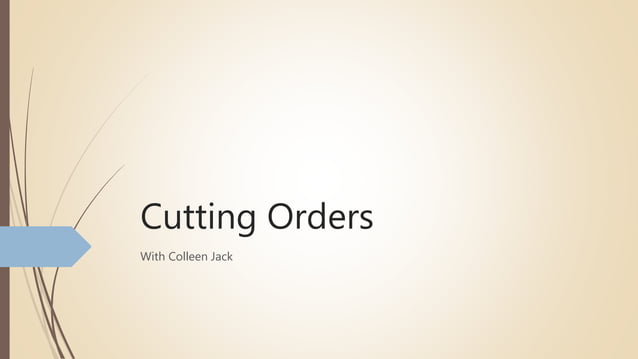 Clothing Cutting Order | PPT