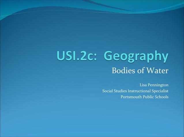 2c water bodies | PPT