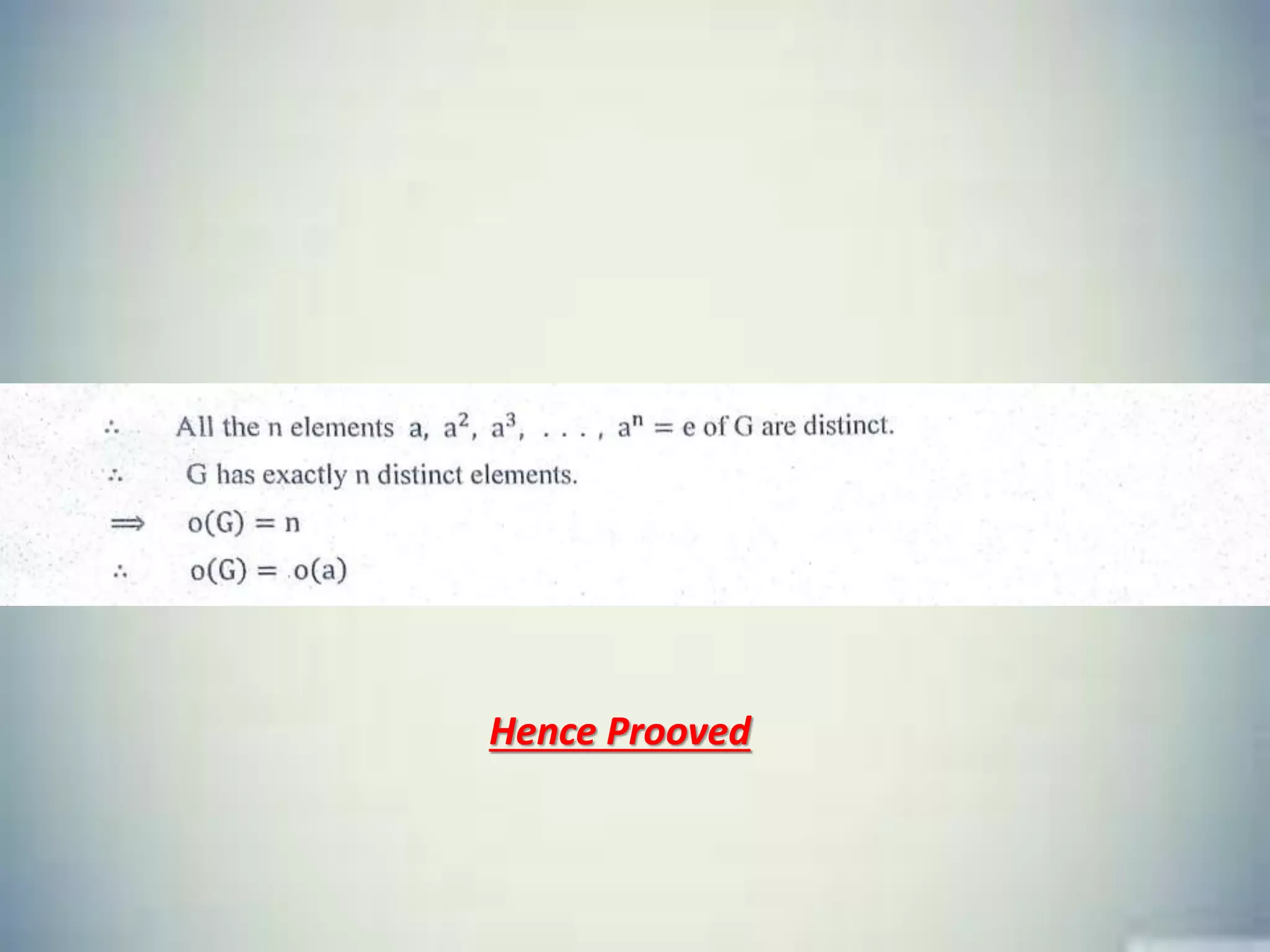 Cyclic group- group theory | PPTX