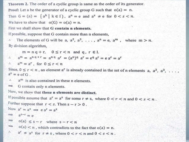 Cyclic group- group theory | PPTX