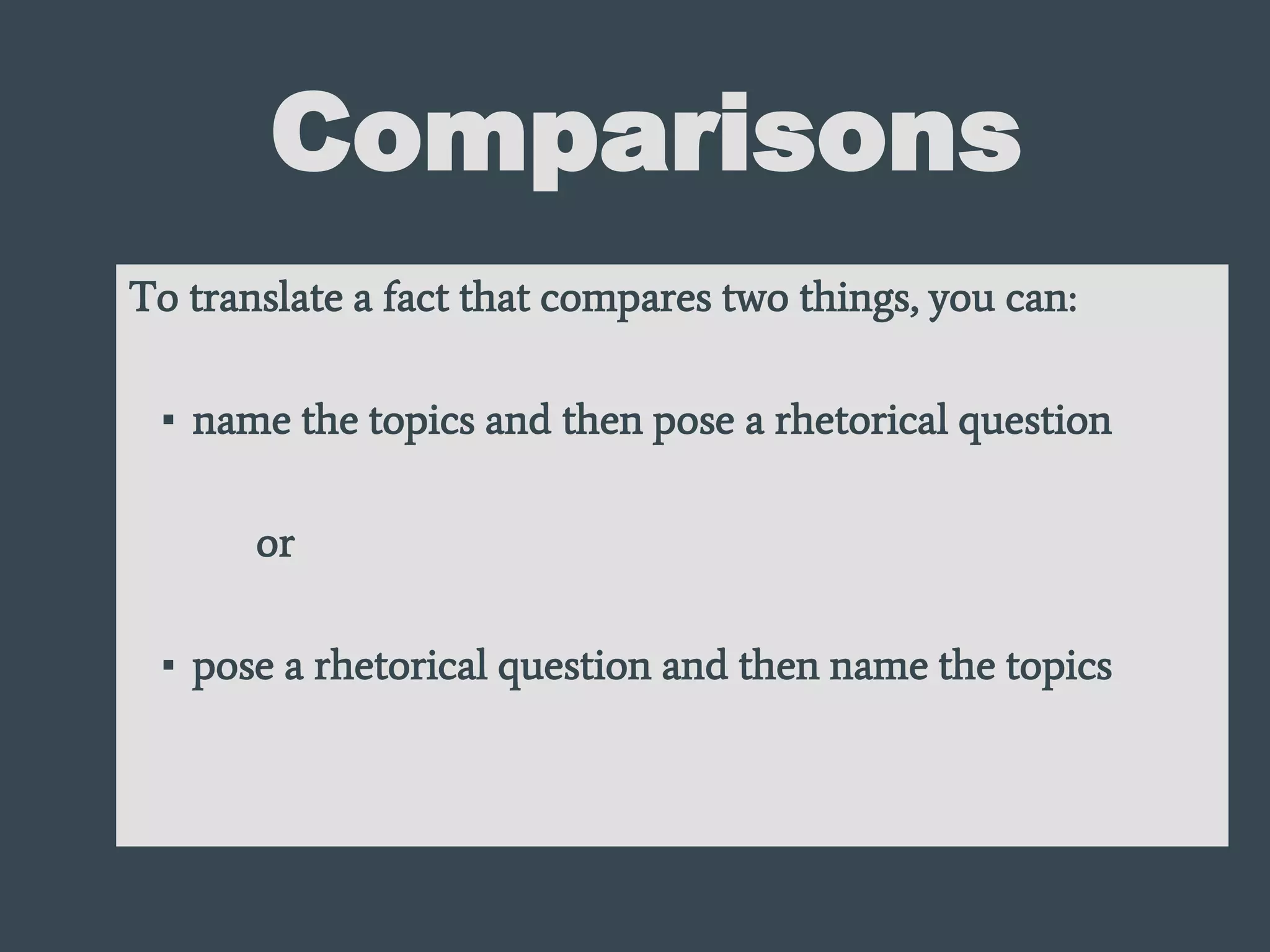2d. Sharing Interesting Facts - Comparisons | PPT