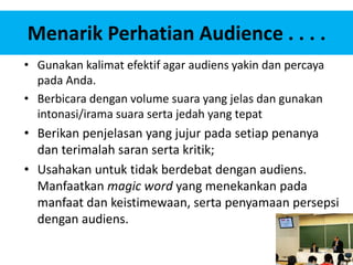 Working with Your Audience in Presentation | PPT