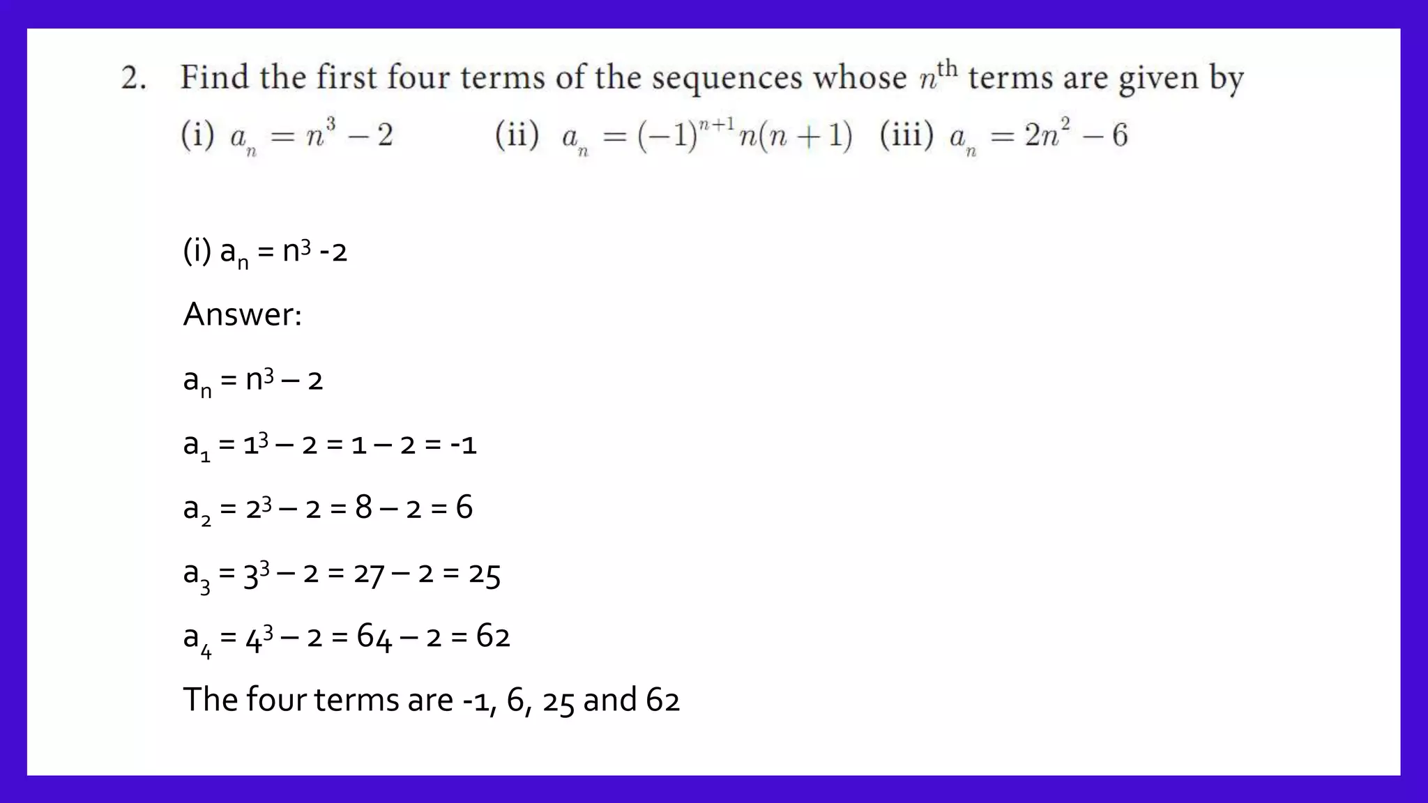 2d. Pedagogy of Mathematics - Part II (Numbers and Sequence - Ex 2.4) | PPT
