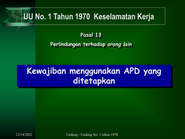 UU No. 1 Tahun 1970.ppt