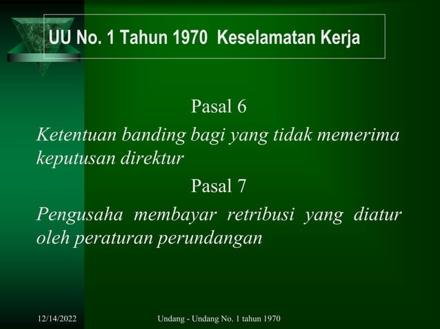 UU No. 1 Tahun 1970.ppt