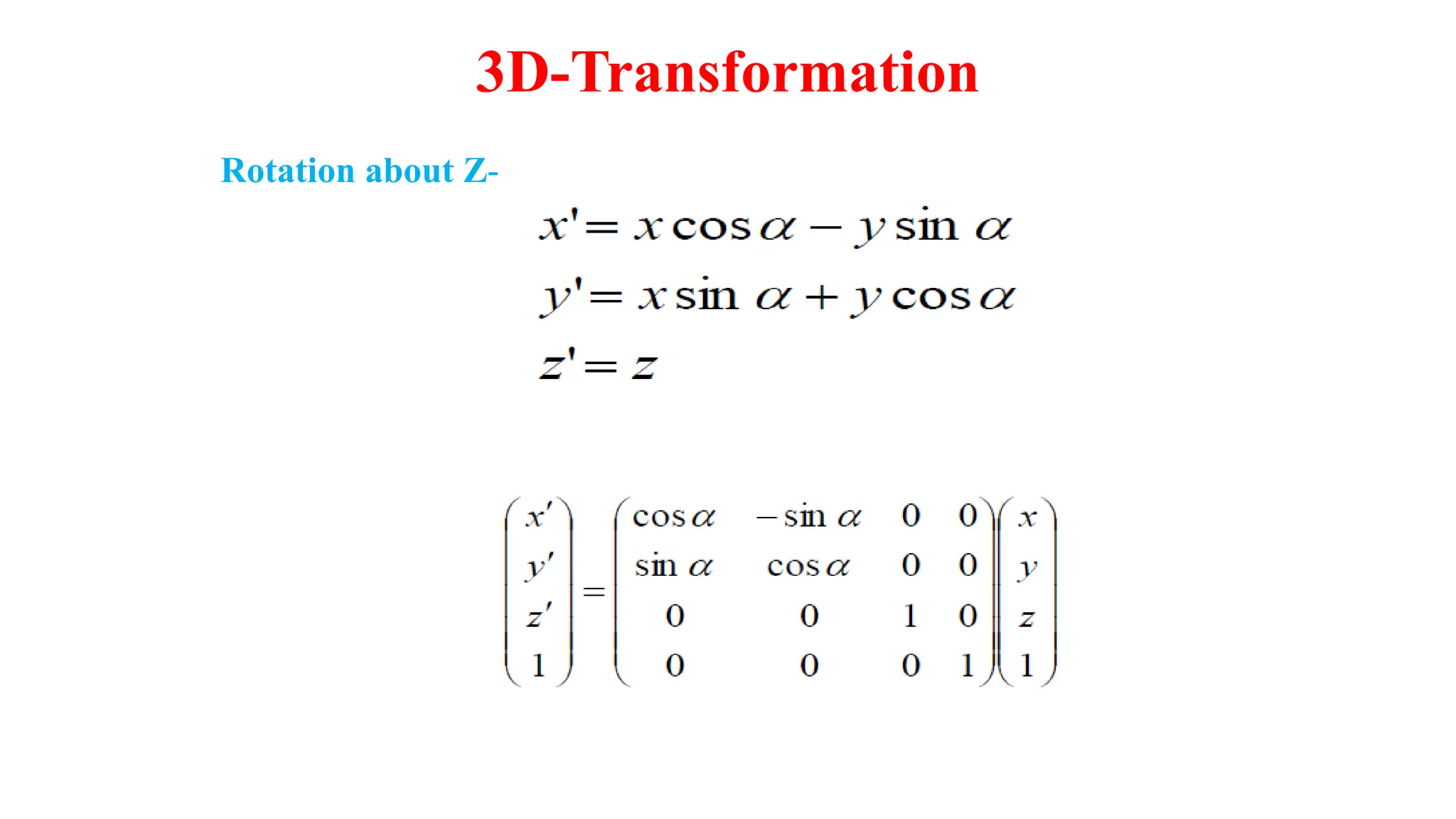 2D-3D Transformations in Computer Aided Design.pptx