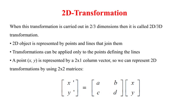 2D-3D Transformations in Computer Aided Design.pptx | 3-D Graphics ...